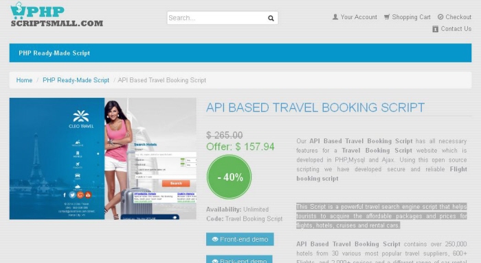 Travel booking script, API based travel booking script by travel ...