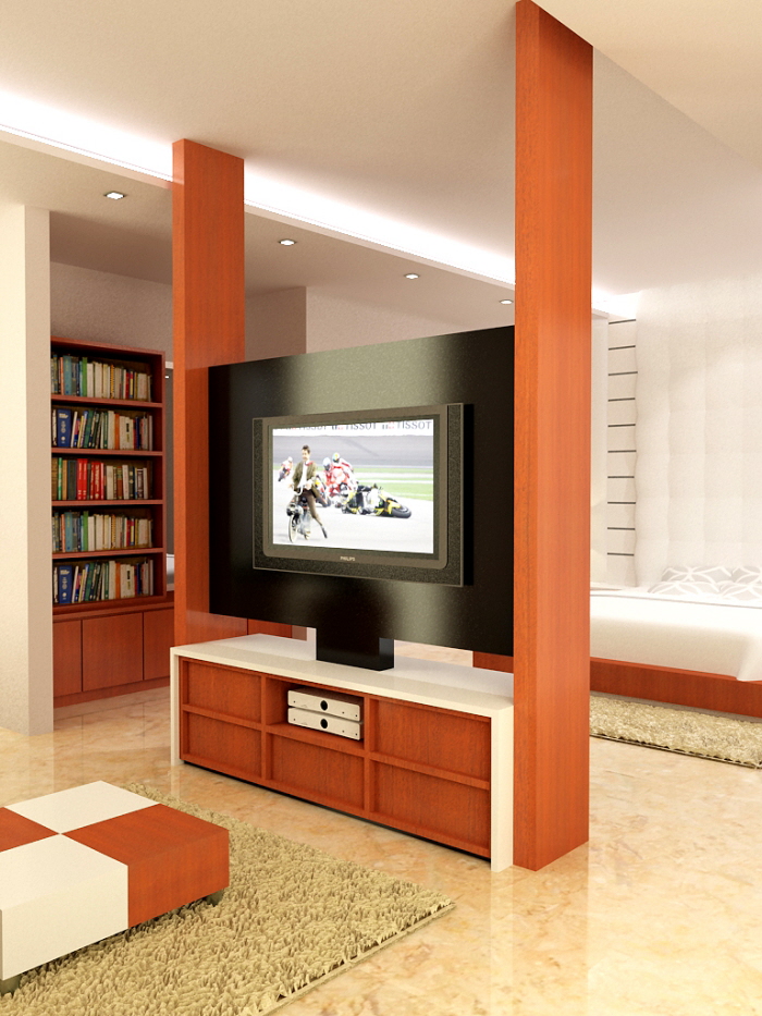 LED TV Cabinet - Interior Project - Kota Harapan Indah by Danang ...
