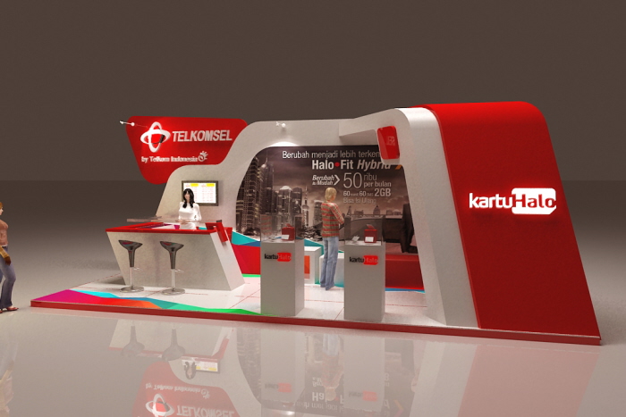 Telkomsel HALO Booth - IIMS 2014 by Danang Soeryanto Mario at Coroflot.com