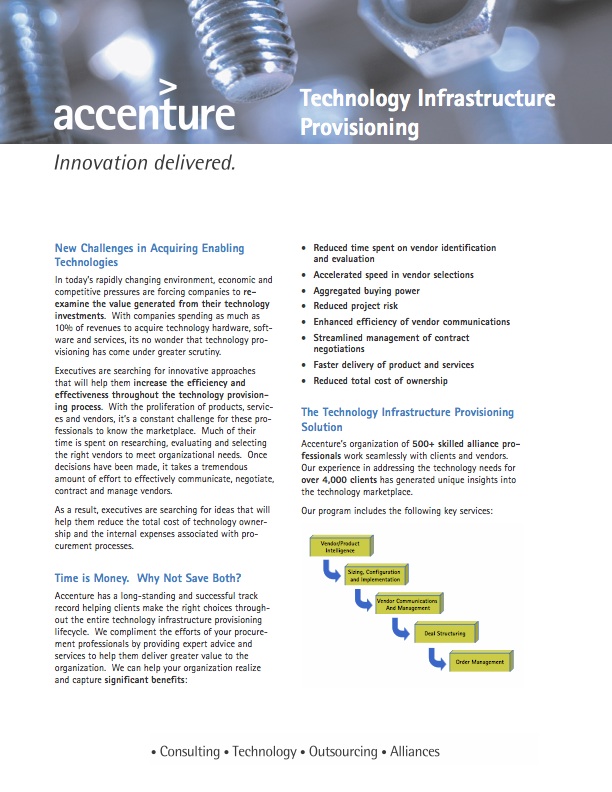 Accenture Marketing One Sheets by Kathleen Harman at Coroflot.com