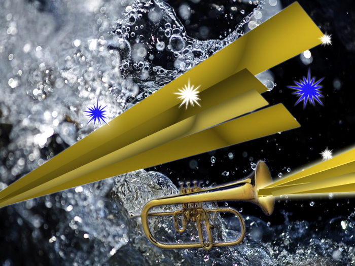 Photoshop Trombone & Water Rendering by Susan Alexander at Coroflot.com