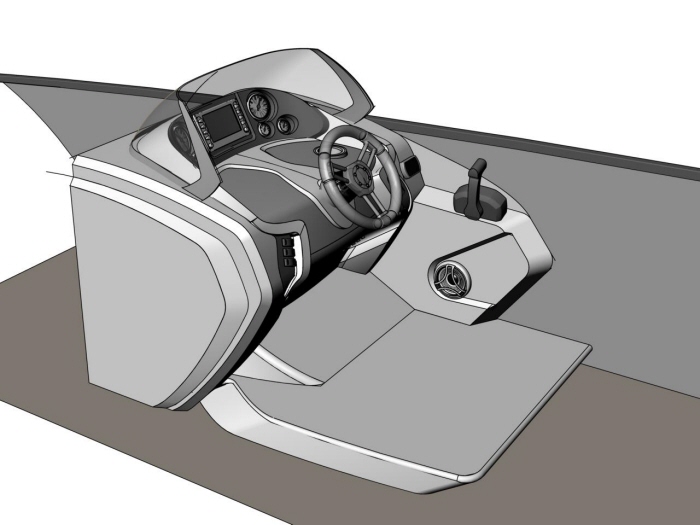 Series of pontoon console sketches by Luc St-Onge at Coroflot.com