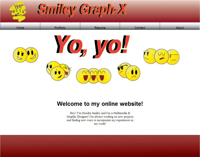 My Smiley Website by Dondre Smiley at Coroflot.com