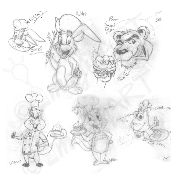 Bucky the squirrel Chef by Andrew Johnson at Coroflot.com