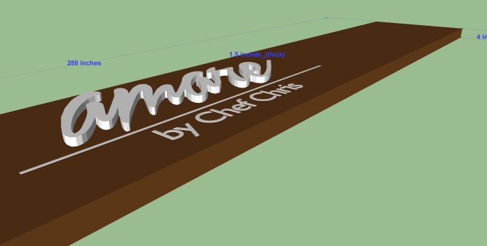 3D model amare signage_( May 2015 ) by Gerson Villacortes at Coroflot.com