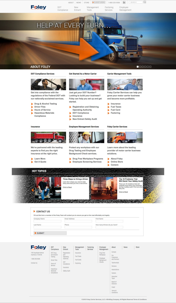 Foley Carrier Services by Adam Peirce at Coroflot.com