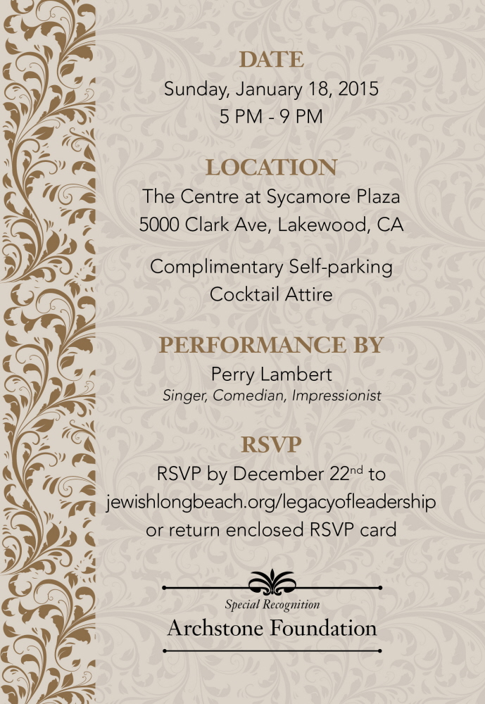 Legacy of Leadership Invitation by Khatera Chan at Coroflot.com