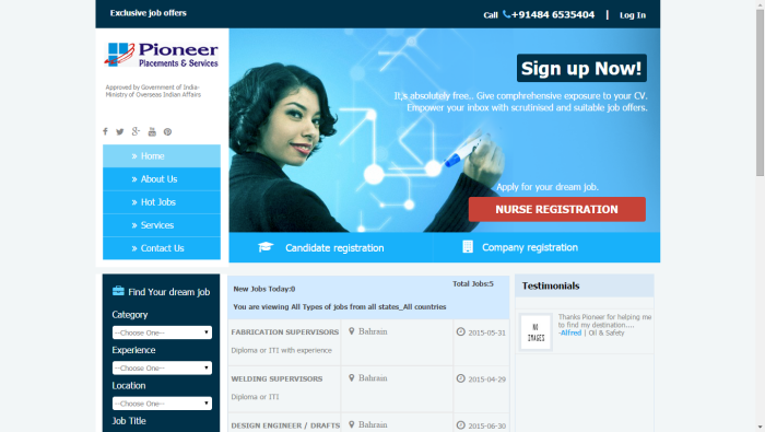 An upload by Ramya kr on Coroflot: to the project Pioneer Placements&Services
