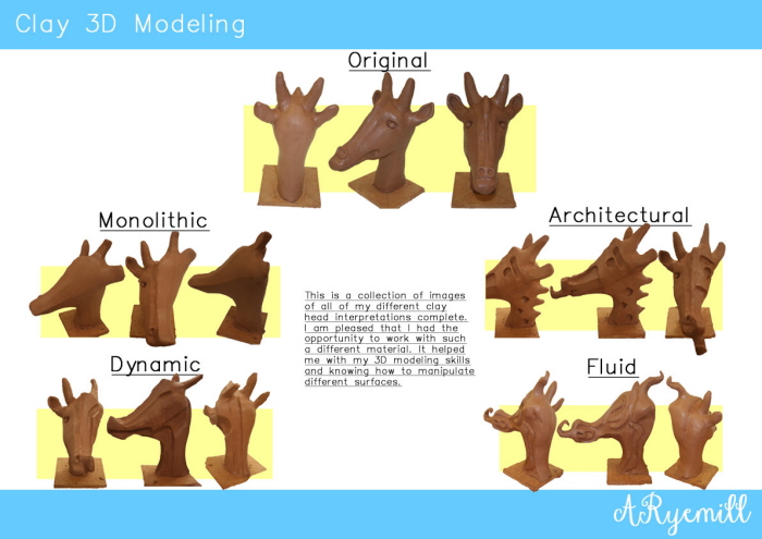 3D Clay Modeling by Alice Ryemill at Coroflot.com