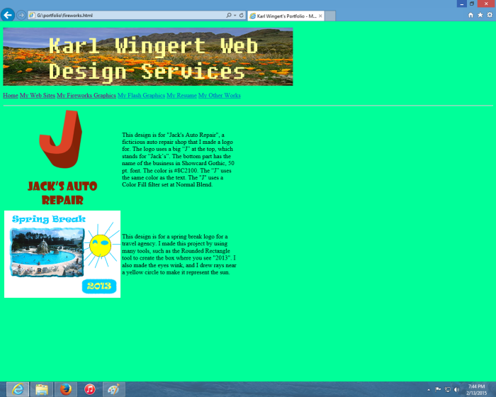 My Portfolio Site by Karl Wingert at Coroflot.com