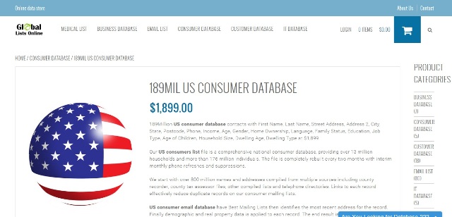 US Consumer Database by Global lists at Coroflot.com