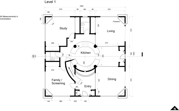 Pyramid House with Geofrey Collins Living Designs by Emma Scott Lavin ...