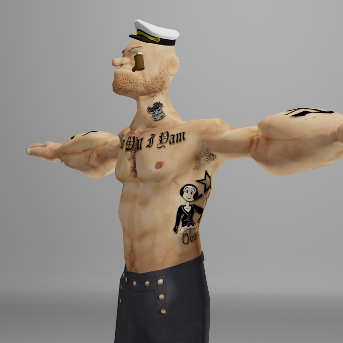 Popeye Character Model by William Collinge at Coroflot.com