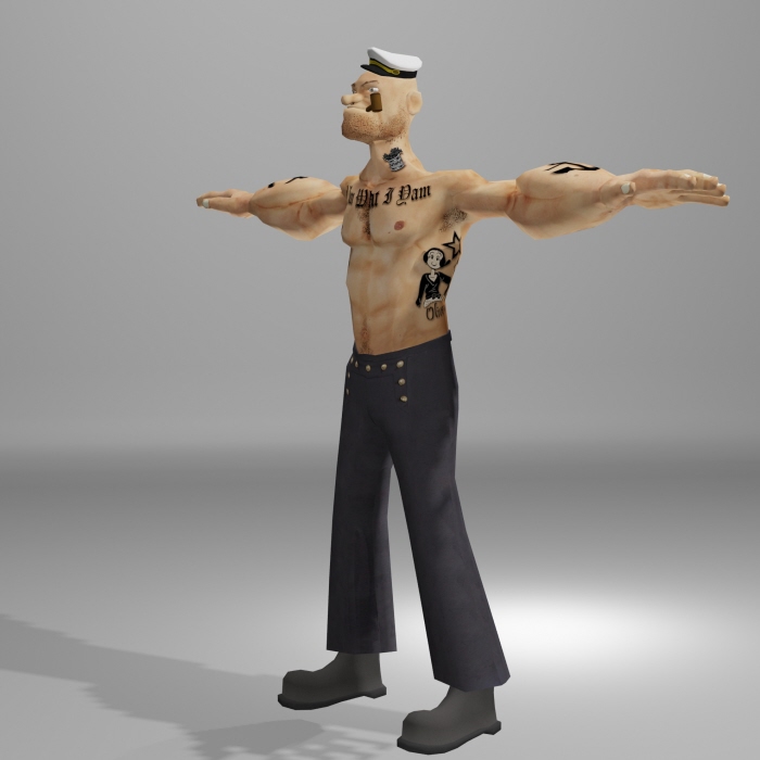 Popeye Character Model by William Collinge at Coroflot.com