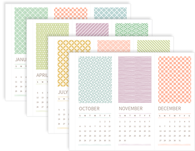 Printable desktop calendar by KARISSA MULVIHILL at Coroflot.com