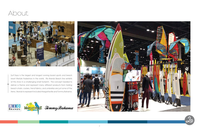 Surf Expo booth design for Rio Brands by Lynn Borneman at Coroflot.com