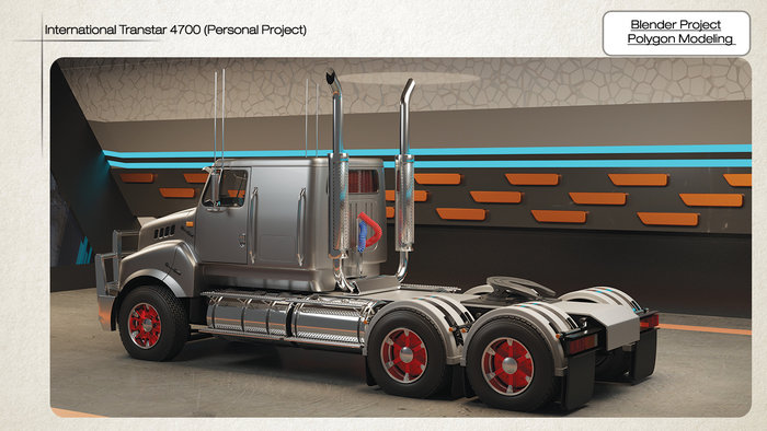 International transtar 4700 ( 3d model and Visualization in Blender ...