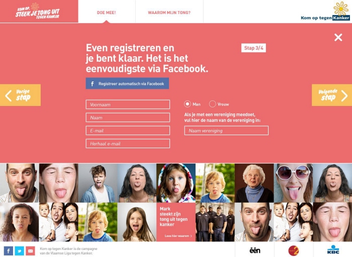 An upload by Stijn Dupas on Coroflot: to the project Kom op tegen Kanker - Steek je tong uit ...