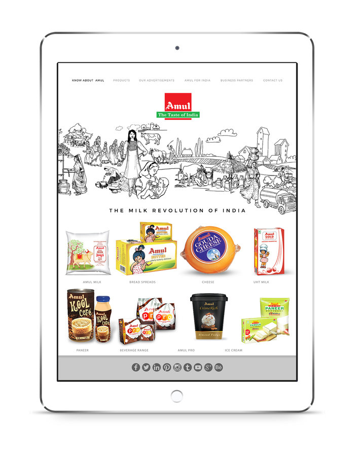 Amul website & app Design by Uday Tadphale at Coroflot.com