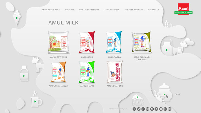 Amul website & app Design by Uday Tadphale at Coroflot.com