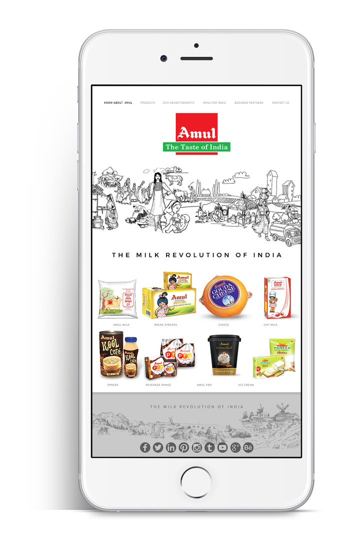 An upload by Uday Tadphale on Coroflot: to the project Amul website ...