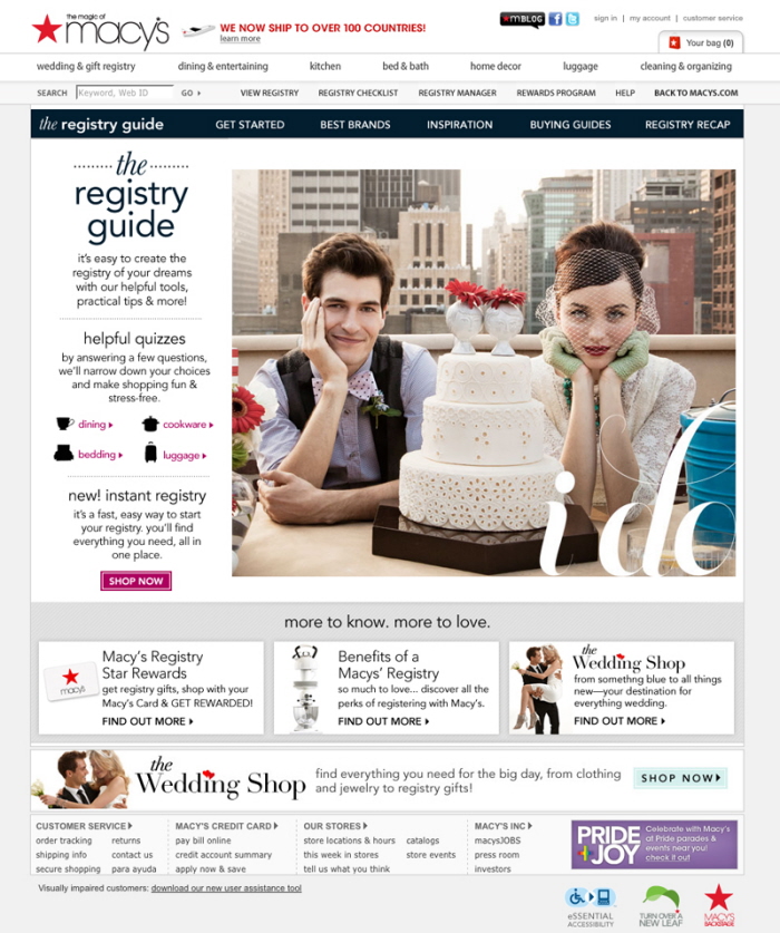 Macy's Registry Guide by Laura Burrett at Coroflot.com