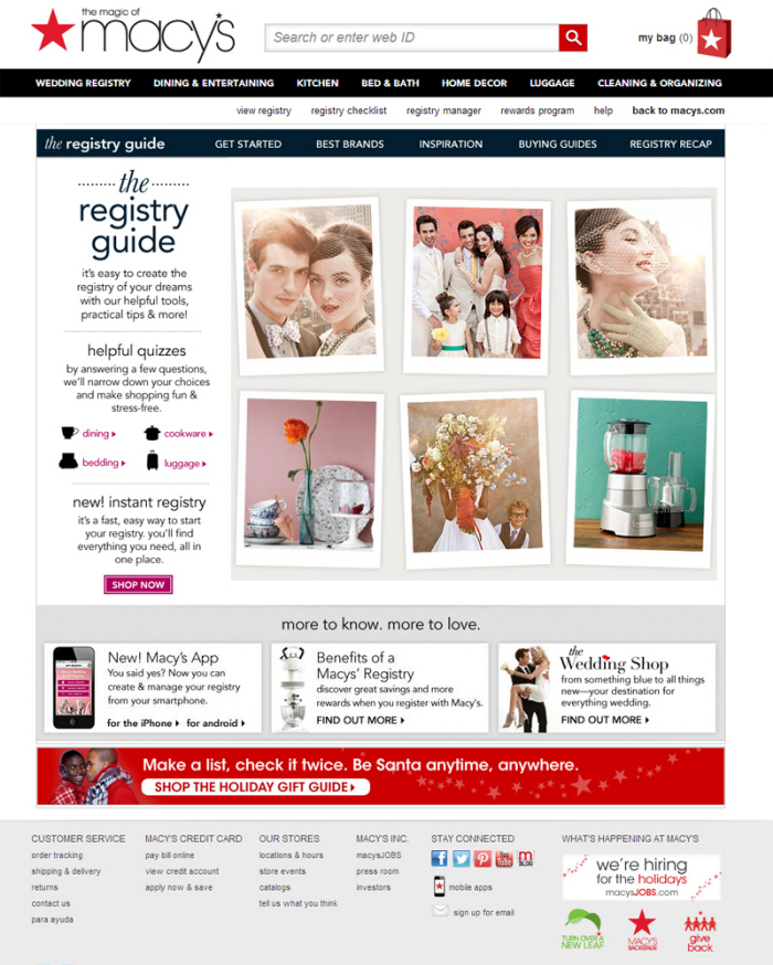 Macy's Registry Guide by Laura Burrett at Coroflot.com