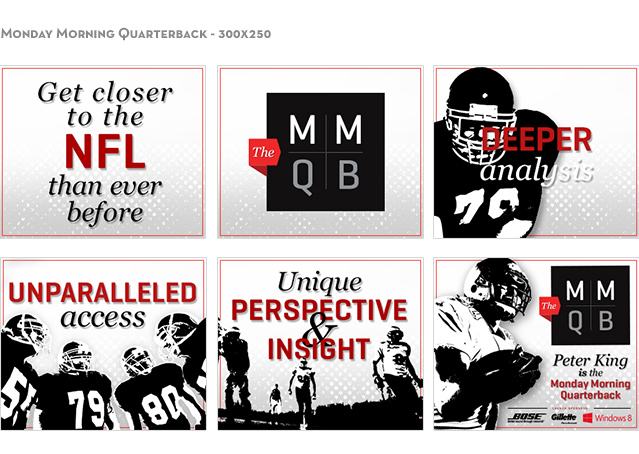 MMQB Web Banners by Matthew Accetta at Coroflot.com