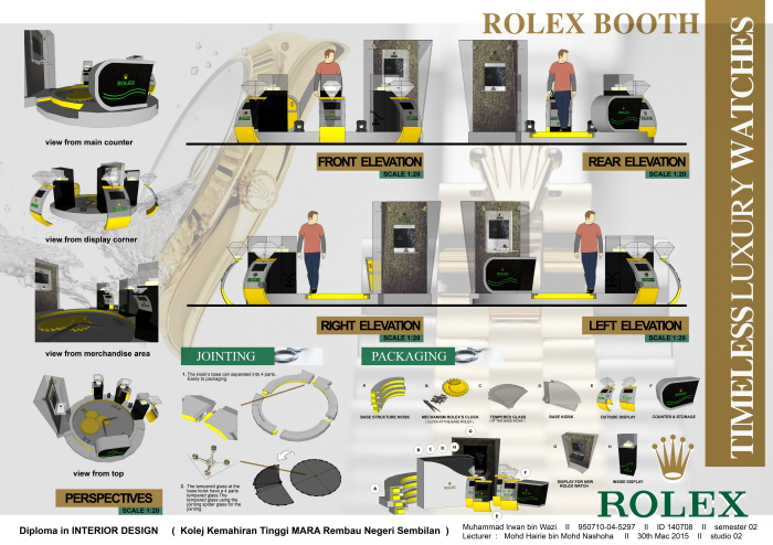 An upload by MUHAMMAD IRWAN WAZI on Coroflot: to the project Rolex Booth