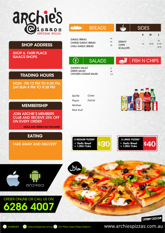 Archies Pizza Branding by MUHAMMAD MOIZ QURESHI at Coroflot.com