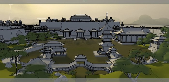 Mulan :: Xian Palace Garden Previs Design by john hewitt at Coroflot.com