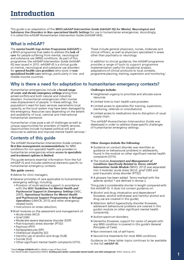 mhGAP Humanitarian Intervention Guide by Elena Cherchi at Coroflot.com