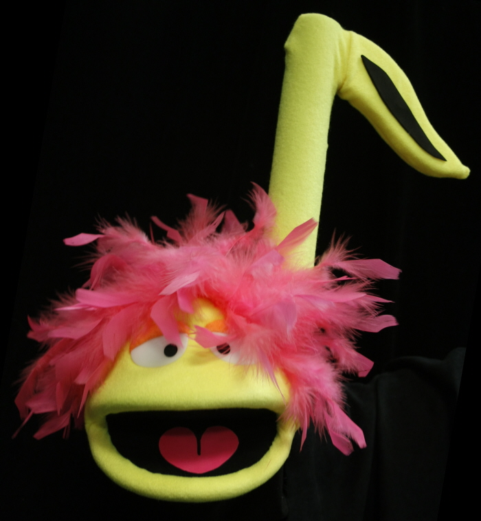UV Musical Note Puppets by Creative Productions Puppets at Coroflot.com