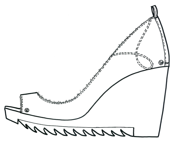 Footwear Line Art by Joan Iannotta at Coroflot.com