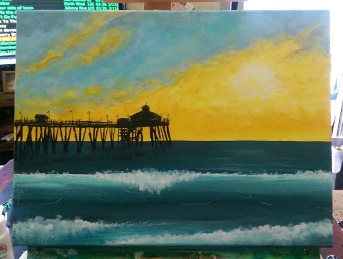 Imperial Beach Pier Paintings by Luis Castro at Coroflot.com