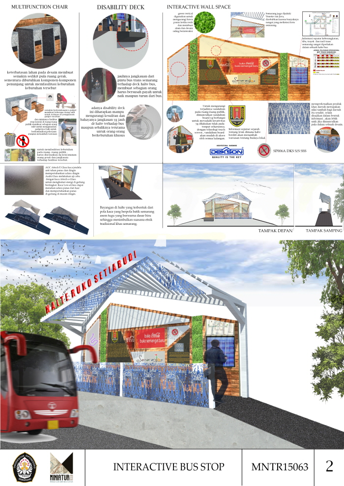 MINIATUR UNDIP 2015 - Redesain Halte Trans Semarang [ Interactive Bus ...