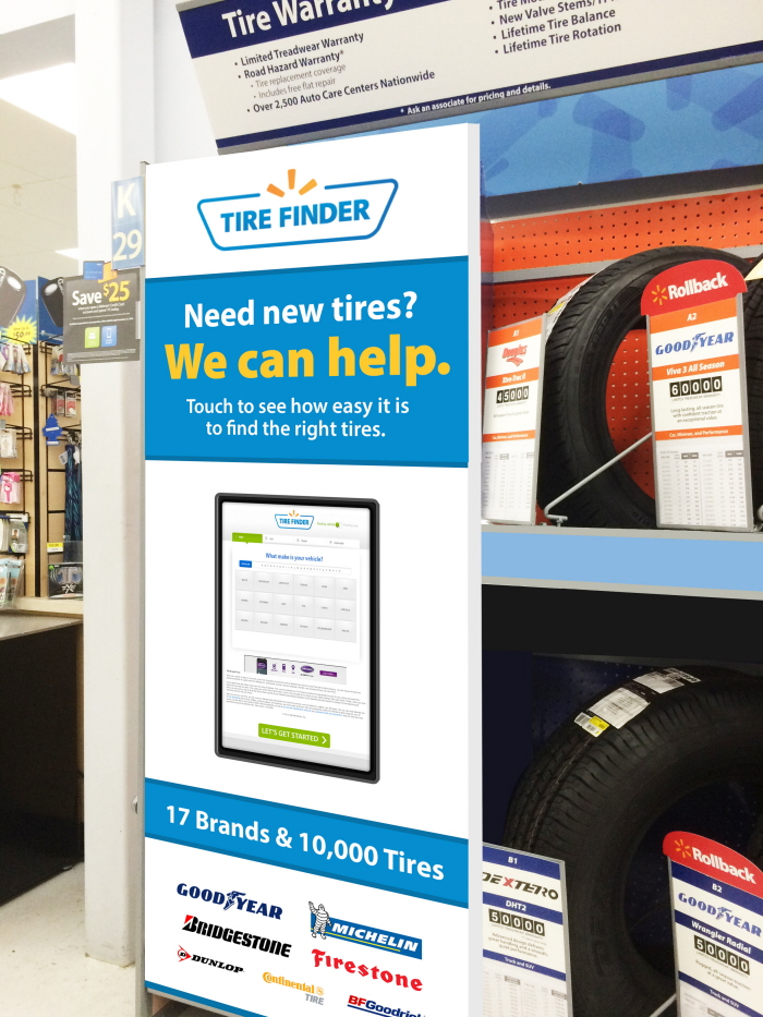 Walmart Tire Finder Display Prototype by Alejandra D'Jermanos at ...