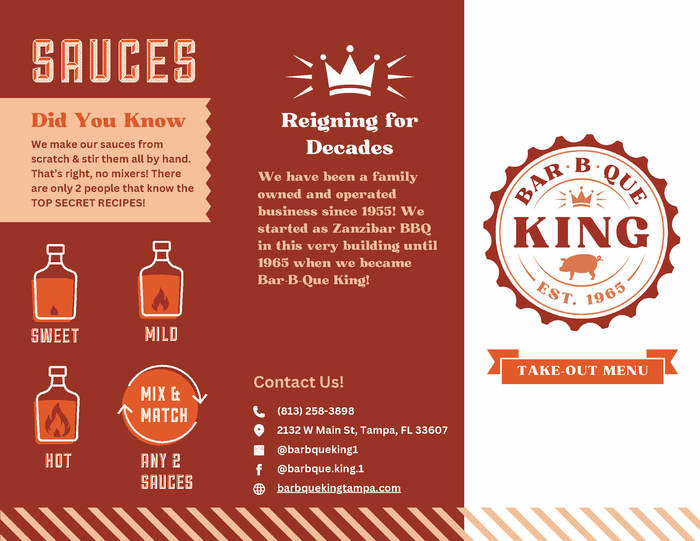 Bar-B-Que King Menu Layout by Mary Lynn Waite at Coroflot.com