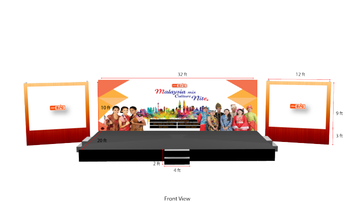 3D Backdrop with Stage LED Panel by HAFIZ MALIK at Coroflot.com