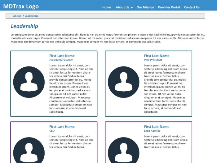 MD-Trax Website by Abena Oteng-Agipong at Coroflot.com