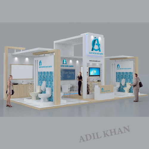 3d stall design and interior design by Adil Khan at Coroflot.com