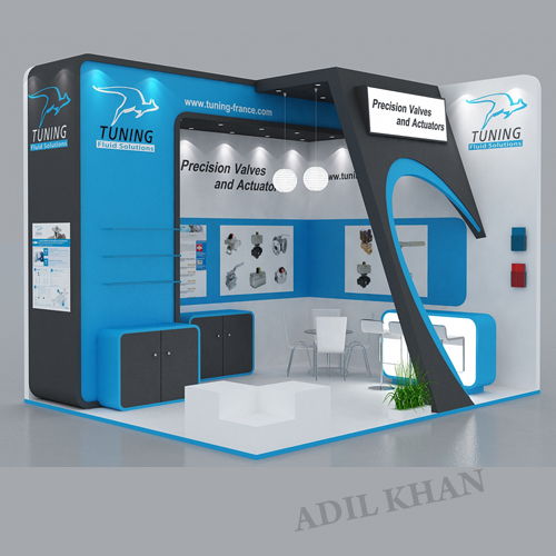 3d stall design and interior design by Adil Khan at Coroflot.com