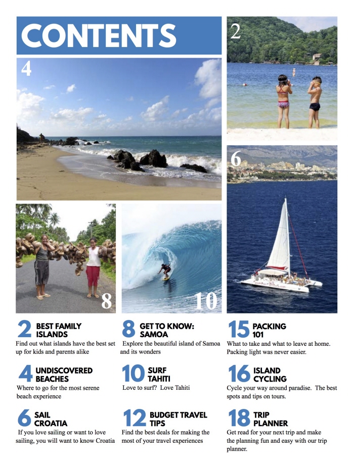 Vacation Magazine Layout Design by Jessica Somerton at Coroflot.com