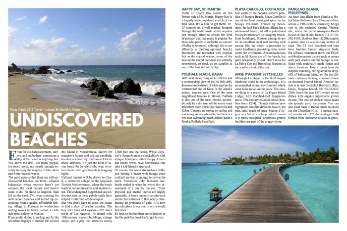 Vacation Magazine Layout Design by Jessica Somerton at Coroflot.com