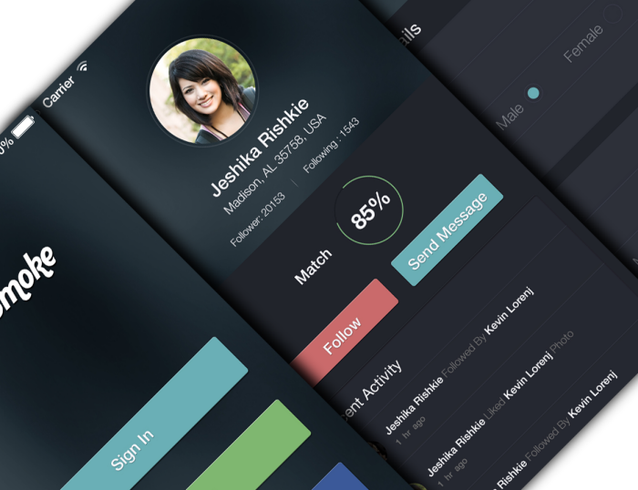 Dating App Sample Design by ATIQUE HASAN at Coroflot.com
