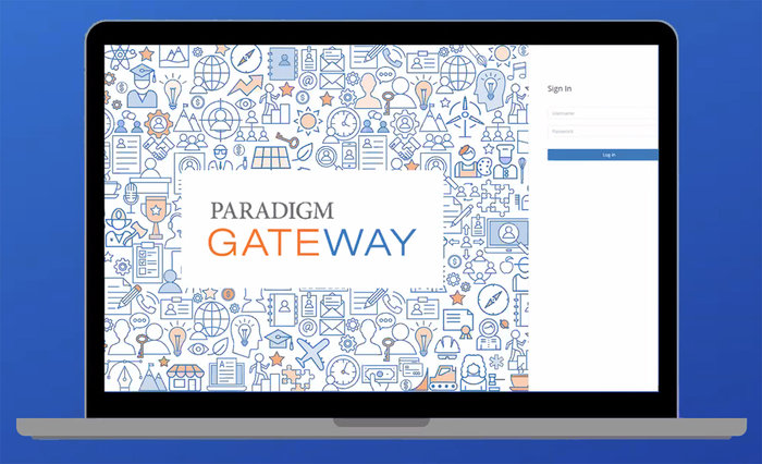 Paradigm Gateway Login Screen Design by VALERIE A. KING at Coroflot.com