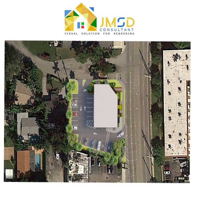 Architectural 3D Site Plan Rendering with Landscape Design for ...