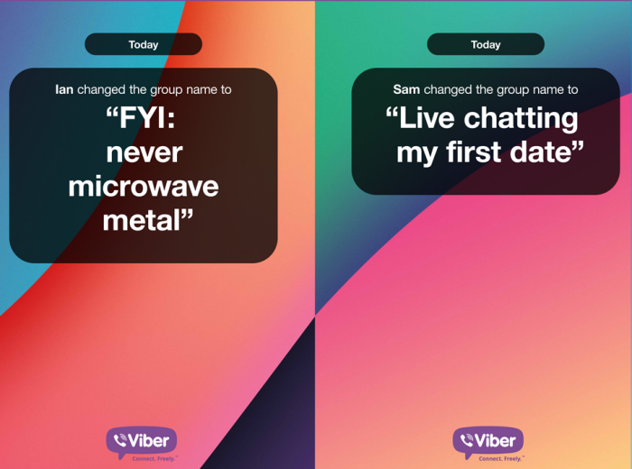 Viber digital banners and print ads by Rob Perry at Coroflot.com