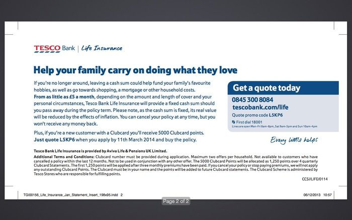 Tesco (B2C DM) by Tom Kochavi at Coroflot.com