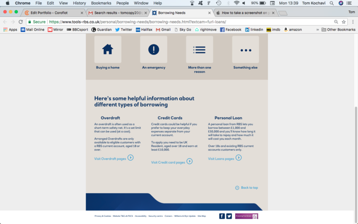 RBS (B2C Microsite) by Tom Kochavi at Coroflot.com